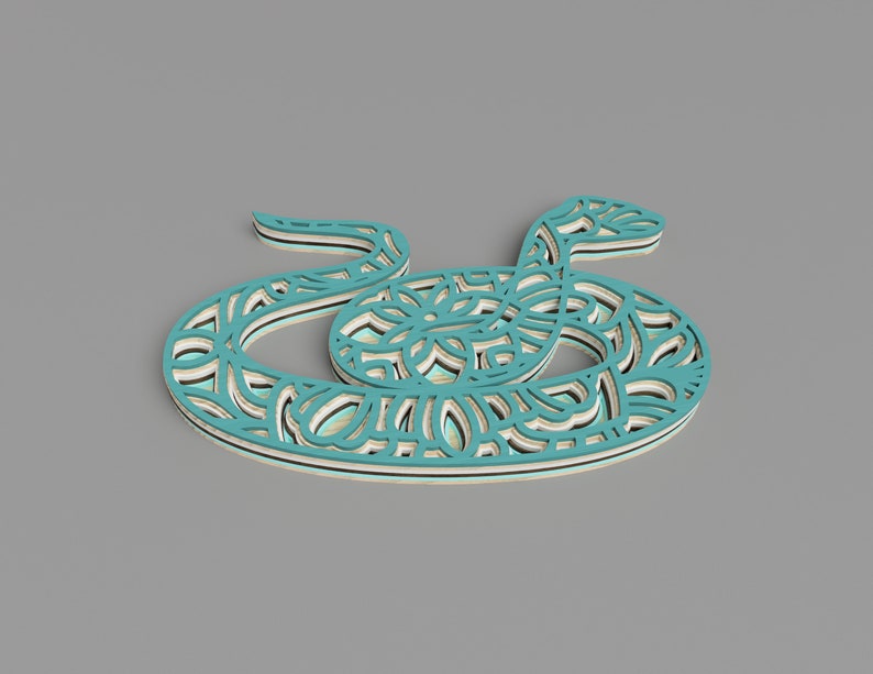 Snake Laser Cut File Layered Svg Vector Design Dxf File for - Etsy