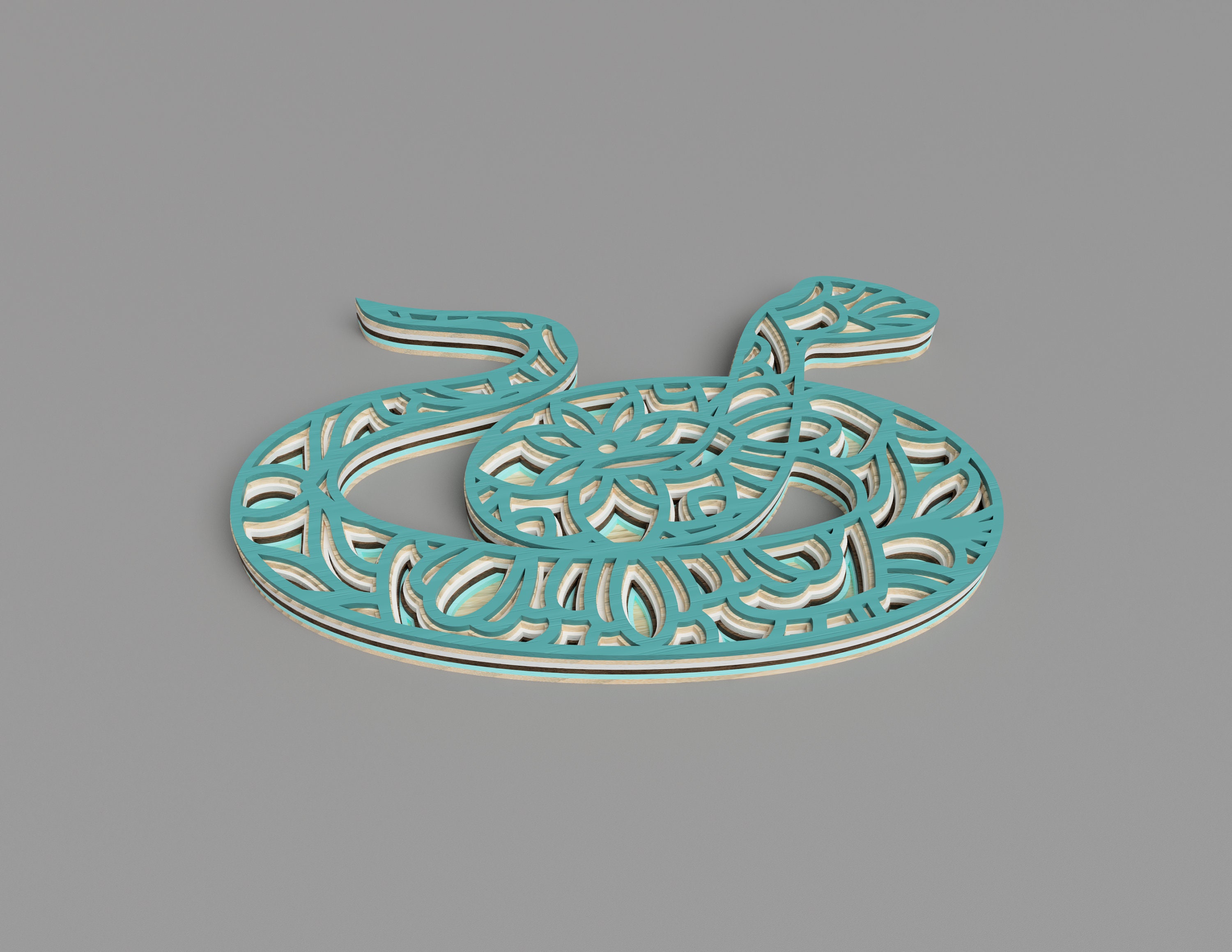 Snake Laser Cut File Layered Svg Vector Design Dxf File for - Etsy Hong ...