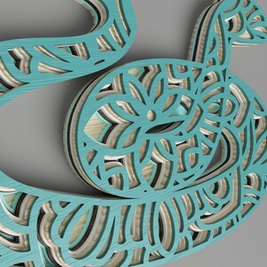 Snake Laser Cut File, Layered Svg, Vector Design, Dxf File for Laser ...