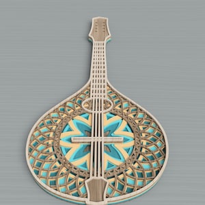Mandolin Laser Cut File Layered Svg Vector Design Layered | Etsy India