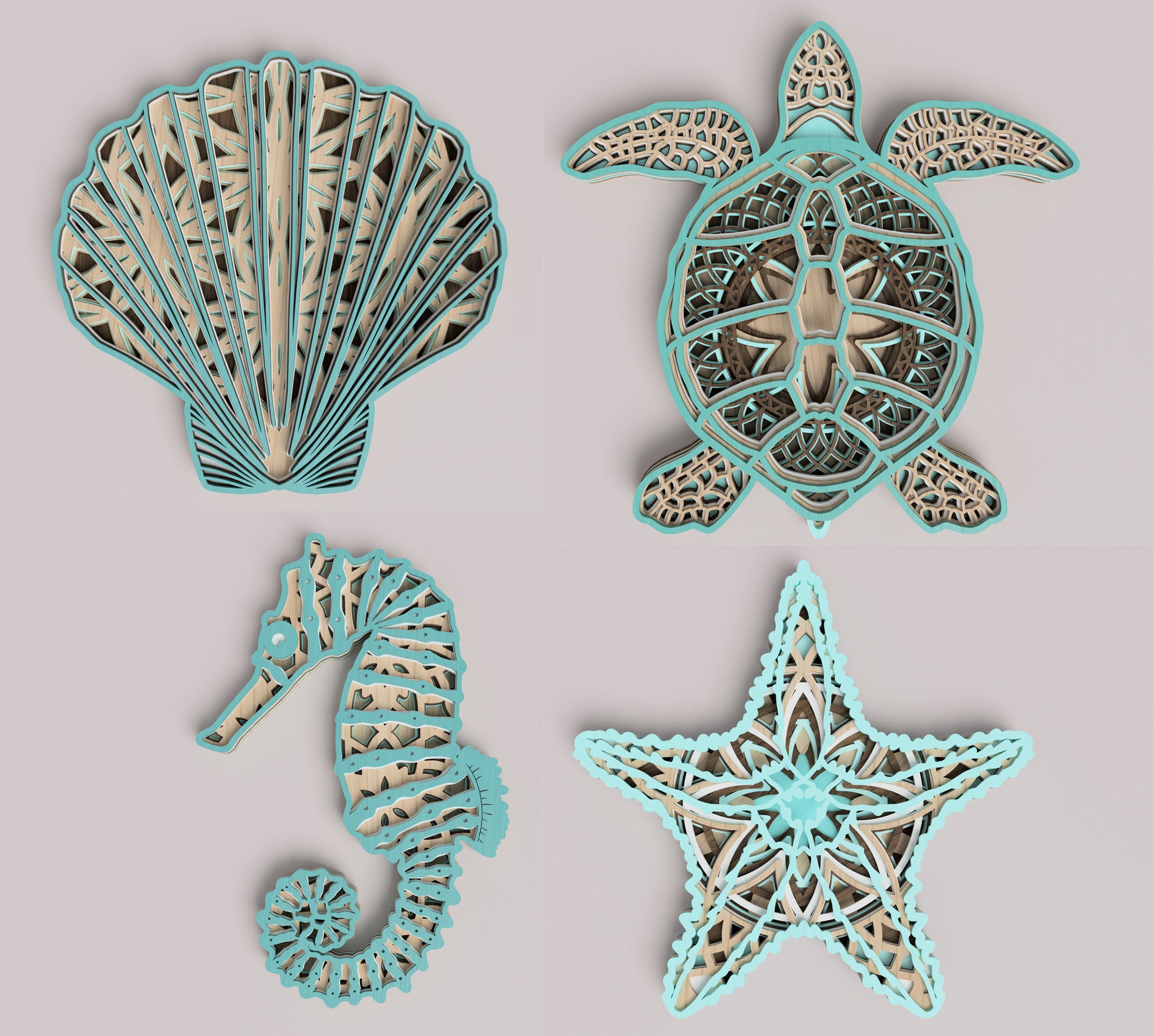 Tools Fish Sea Creature Water DXF template SVG File design to download ...