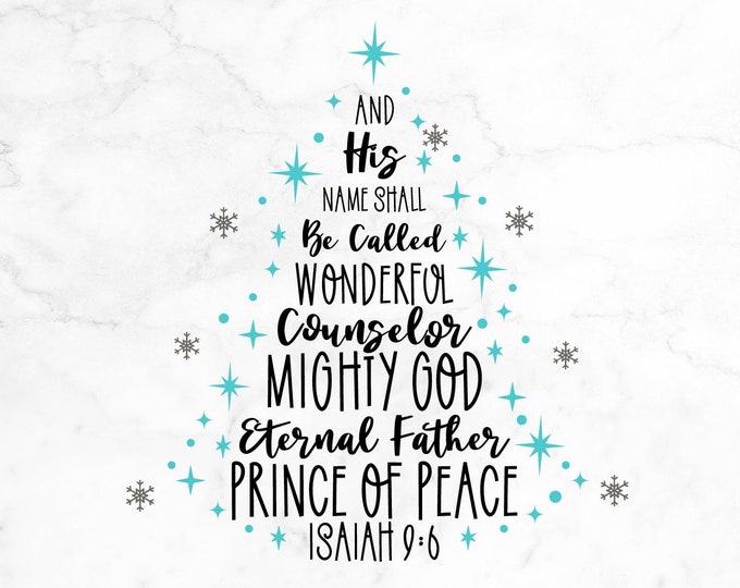 Isaiah 9:6 for Unto Us a Child is Born Christmas Scripture Wall Art ...