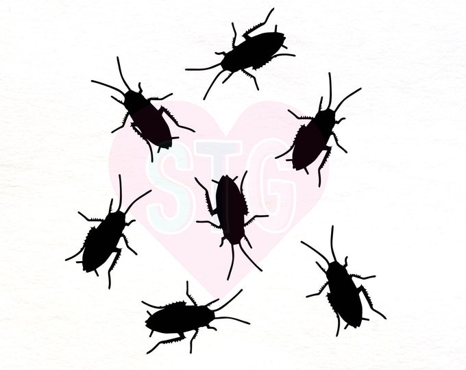 Roaches Svg-cockroach Svg-roach Svg-roaches Png-roaches Cut File ...
