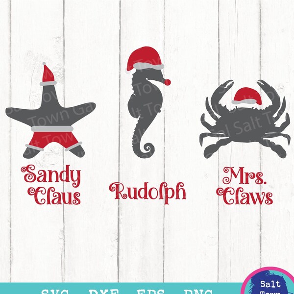 Beach Christmas Svg - Etsy
