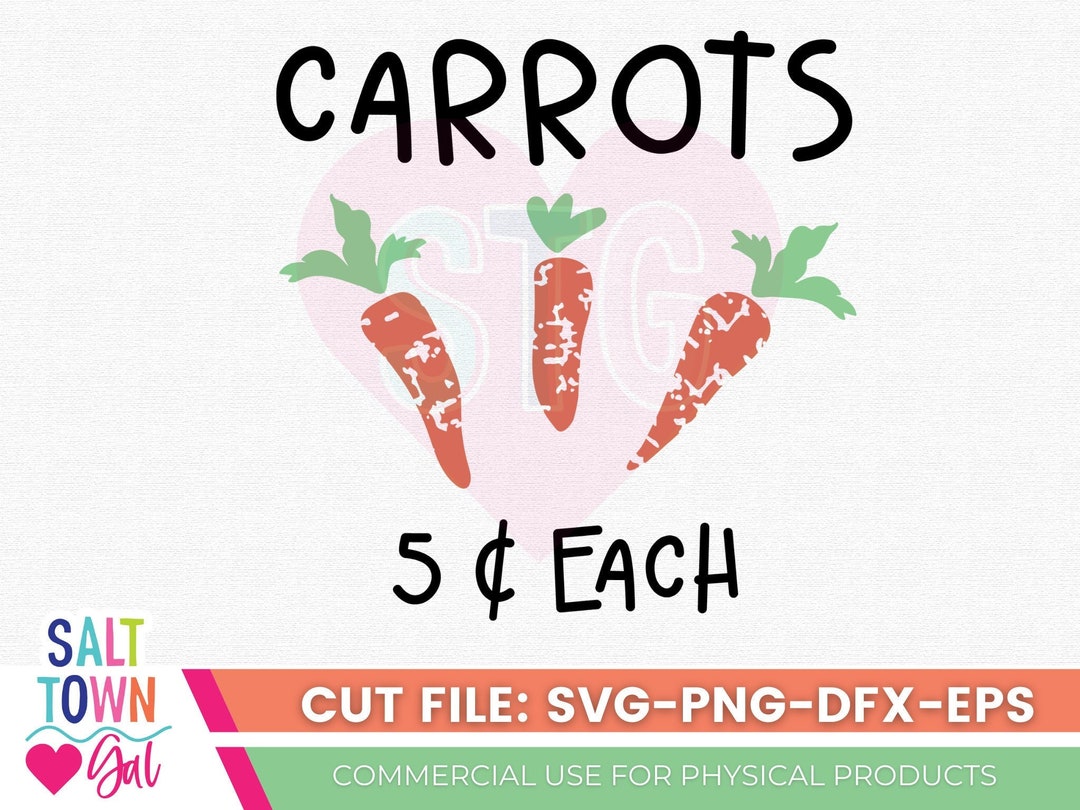 Carrots Svg-carrot Png-carrots for Easter-easter Bunny Carrots-simple ...
