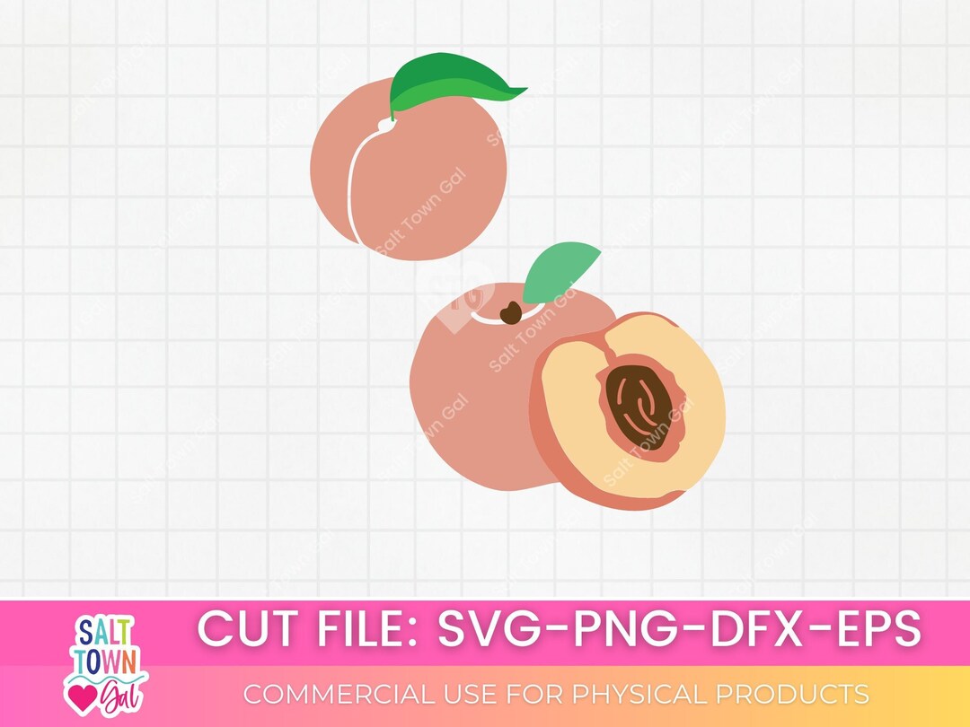 Peaches Svg-peaches Cutfiles for Cricut-peaches Printable-peach Clip ...
