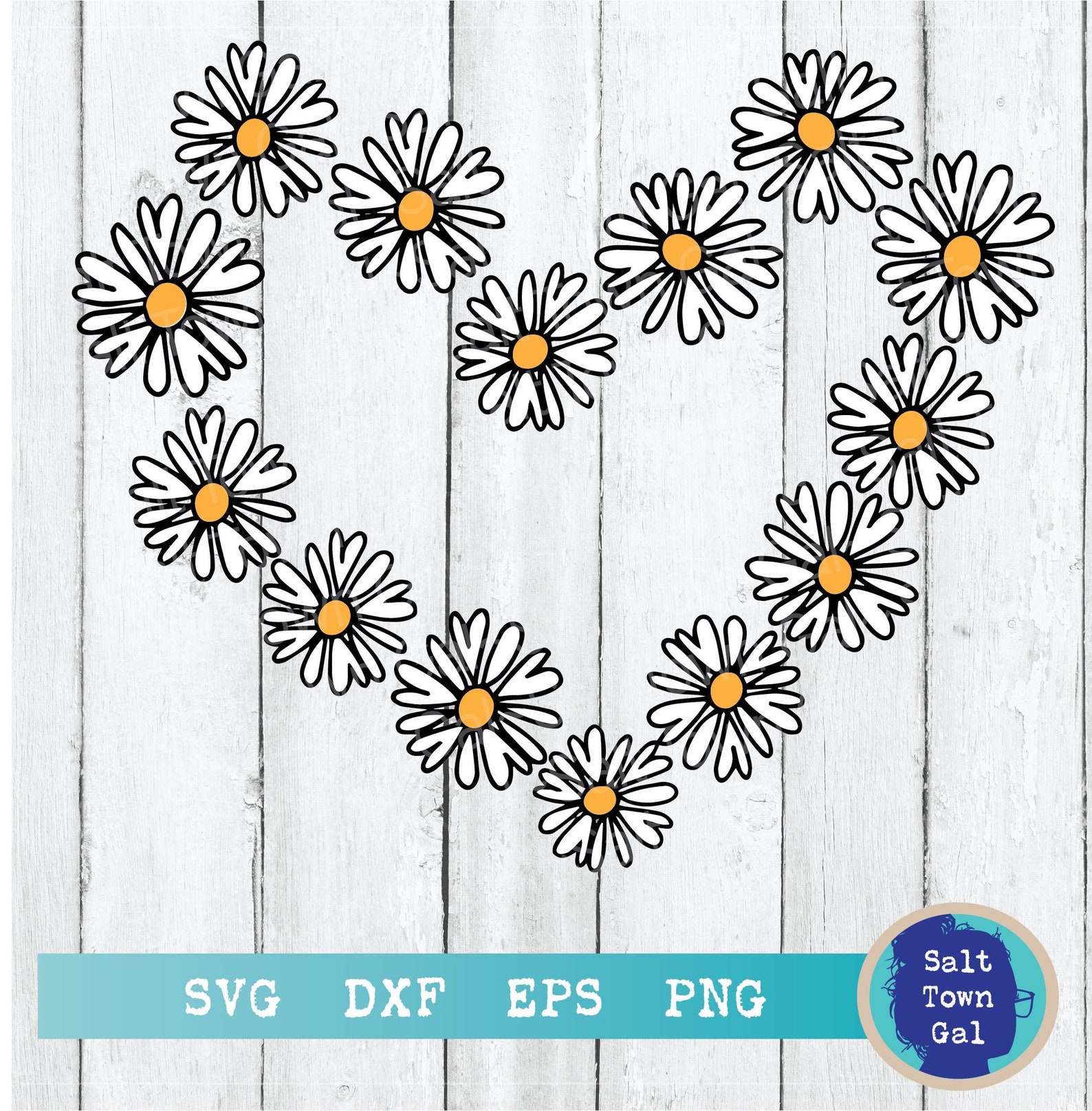 Daisy Svg-daisy Heart Svg-love Daisy-daisy Flower Svg-daisies - Etsy