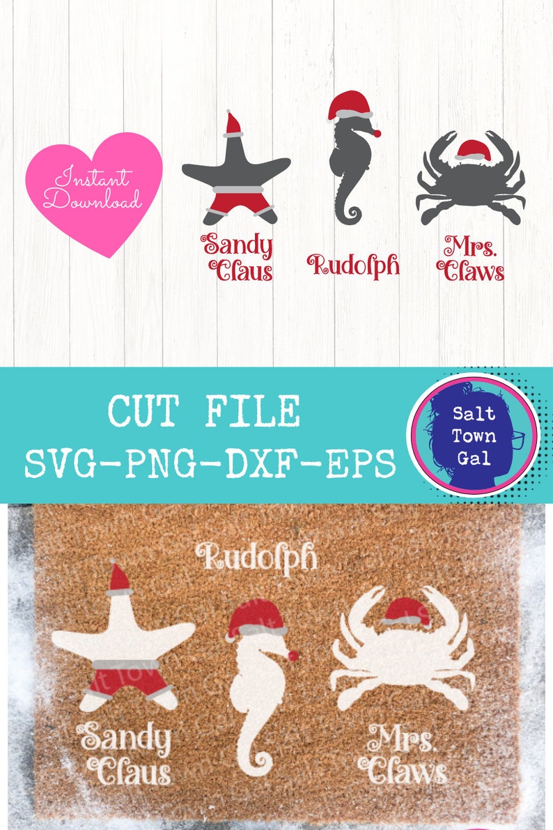 Christmas at the Beach Svg-sandy Claus Cut File-mrs. - Etsy
