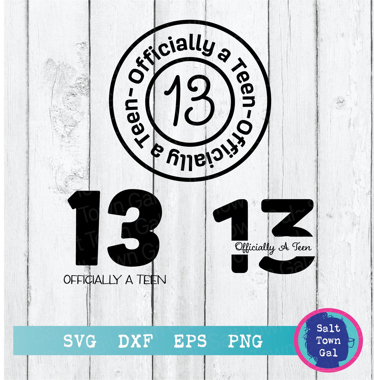 Officially a Teen Svg-teen Cut File-thirteen Svg-teen Birthday | Etsy