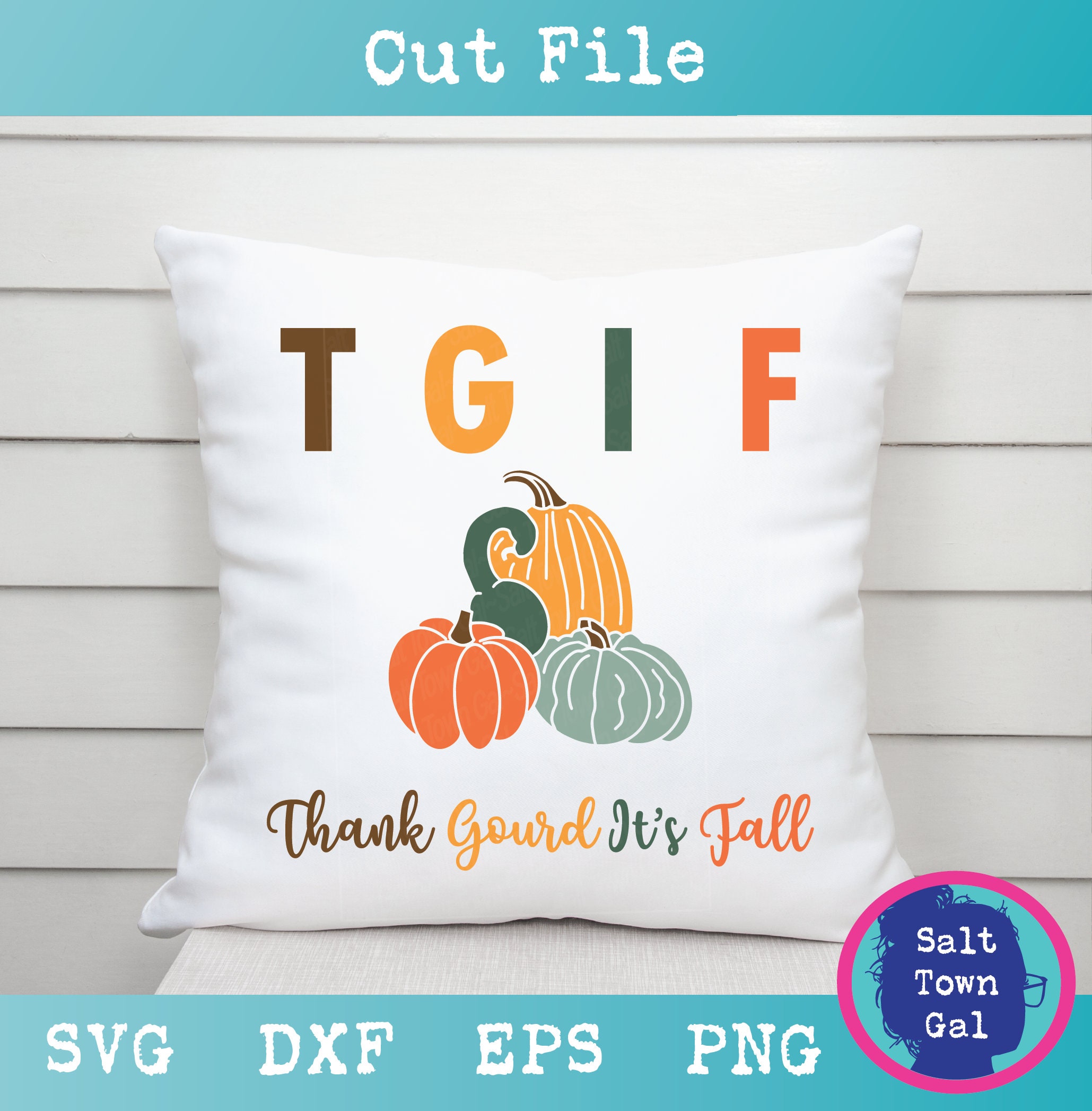 TGIF Svg-thank Gourd It's Fall Svg-tgif Fall Svg-thank - Etsy Canada