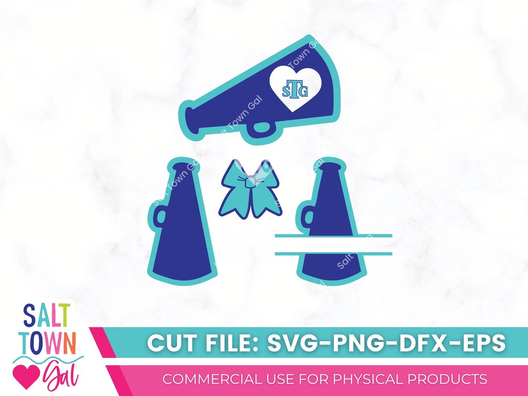 Cheerleader Svg-cheer Megaphone Svg-cheer Monogram Svg-cheer Megaphone ...