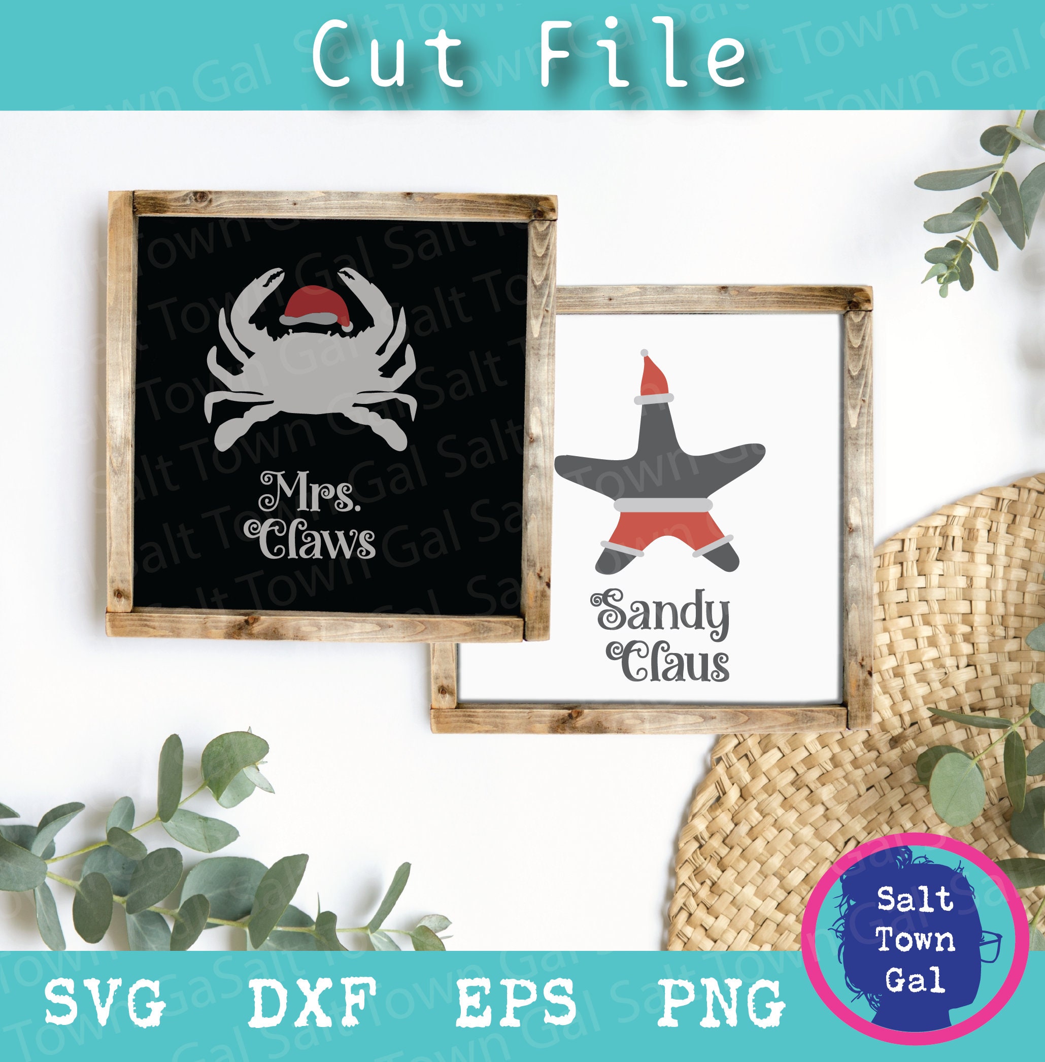 Christmas at the Beach Svg-sandy Claus Cut File-mrs. - Etsy
