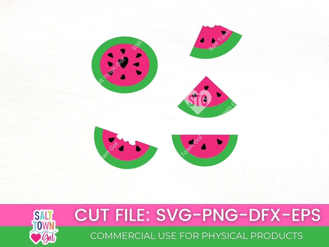 Watermelon Svg-watermelon With Bite Svg-watermelon Png-digital Download ...