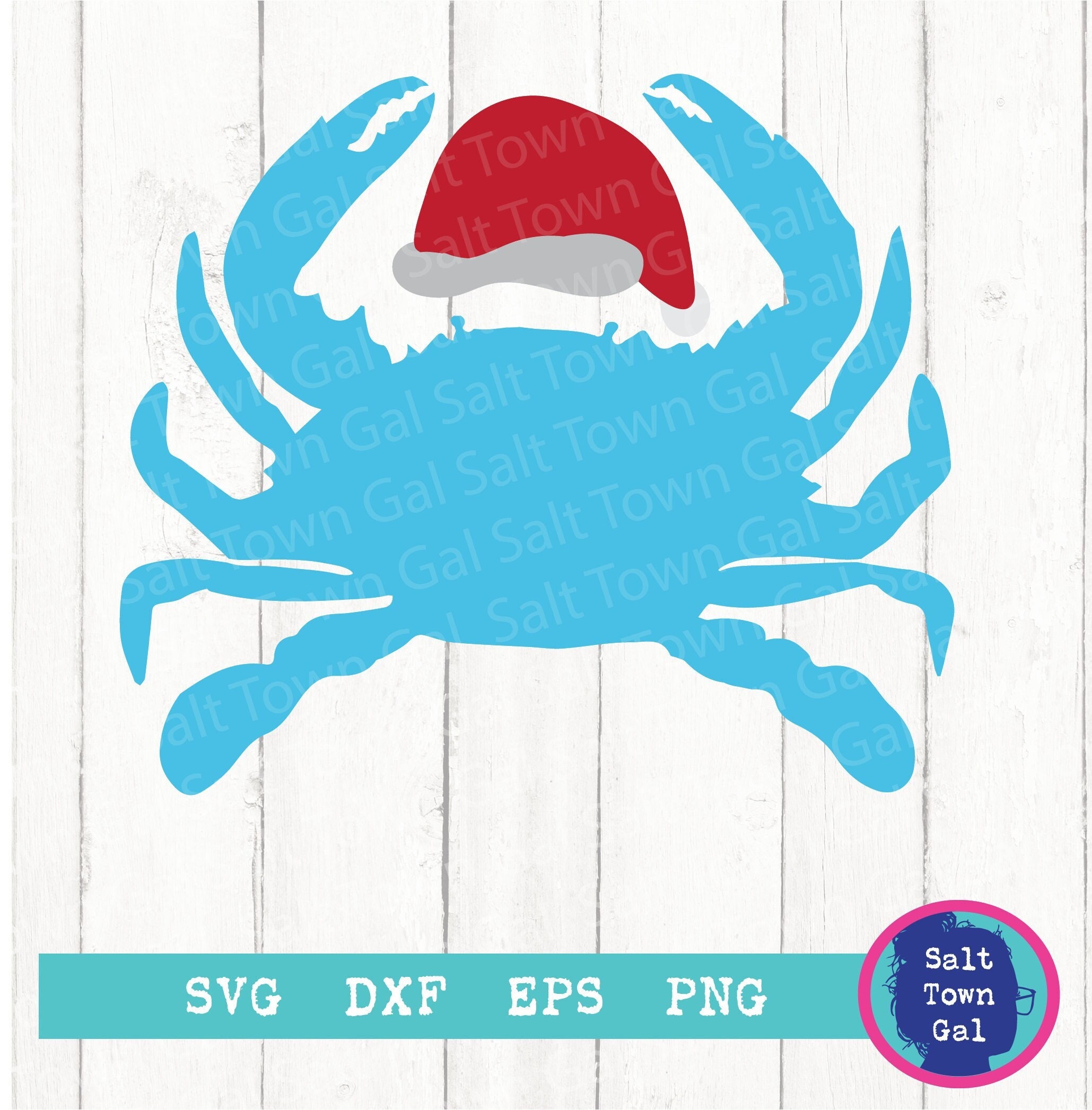 Santa Claws Svg-christmas Crab Png-tropical Christmas - Etsy