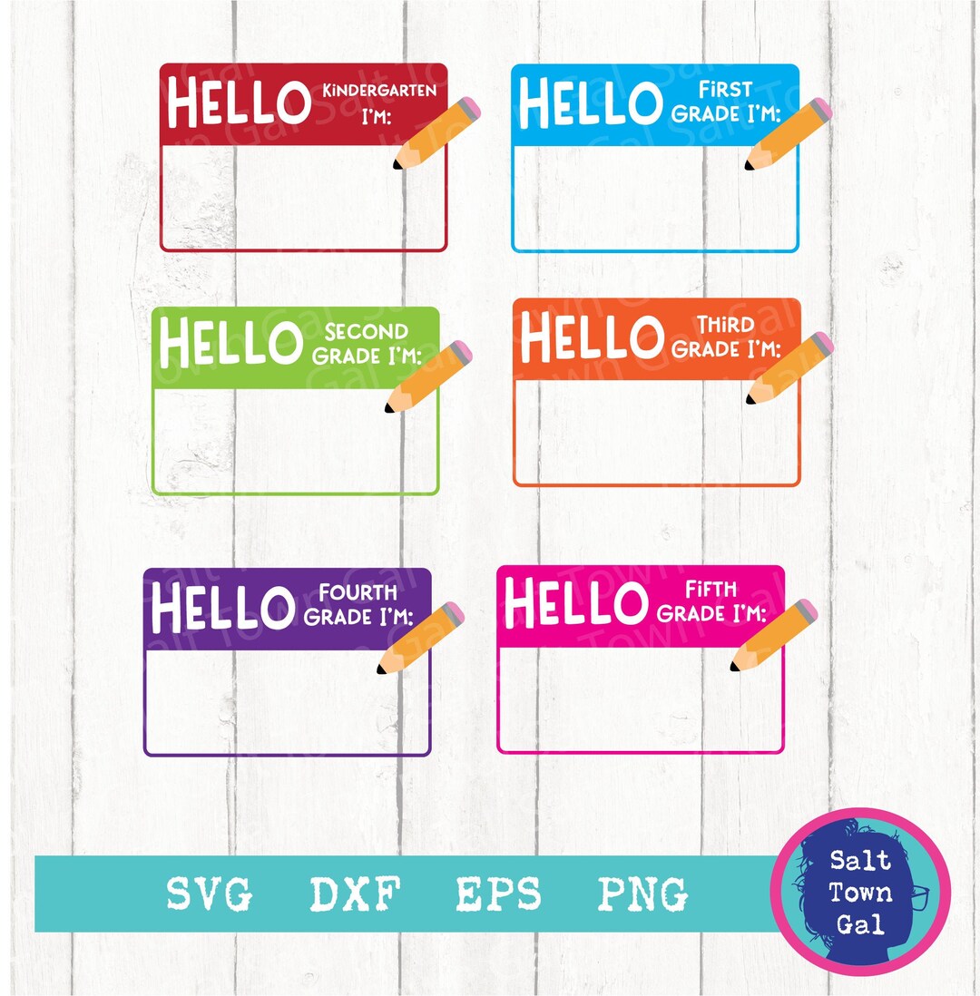 Hello Grade Svg-hello My Name is Bundle-hello Grade Shirt Design-hello ...