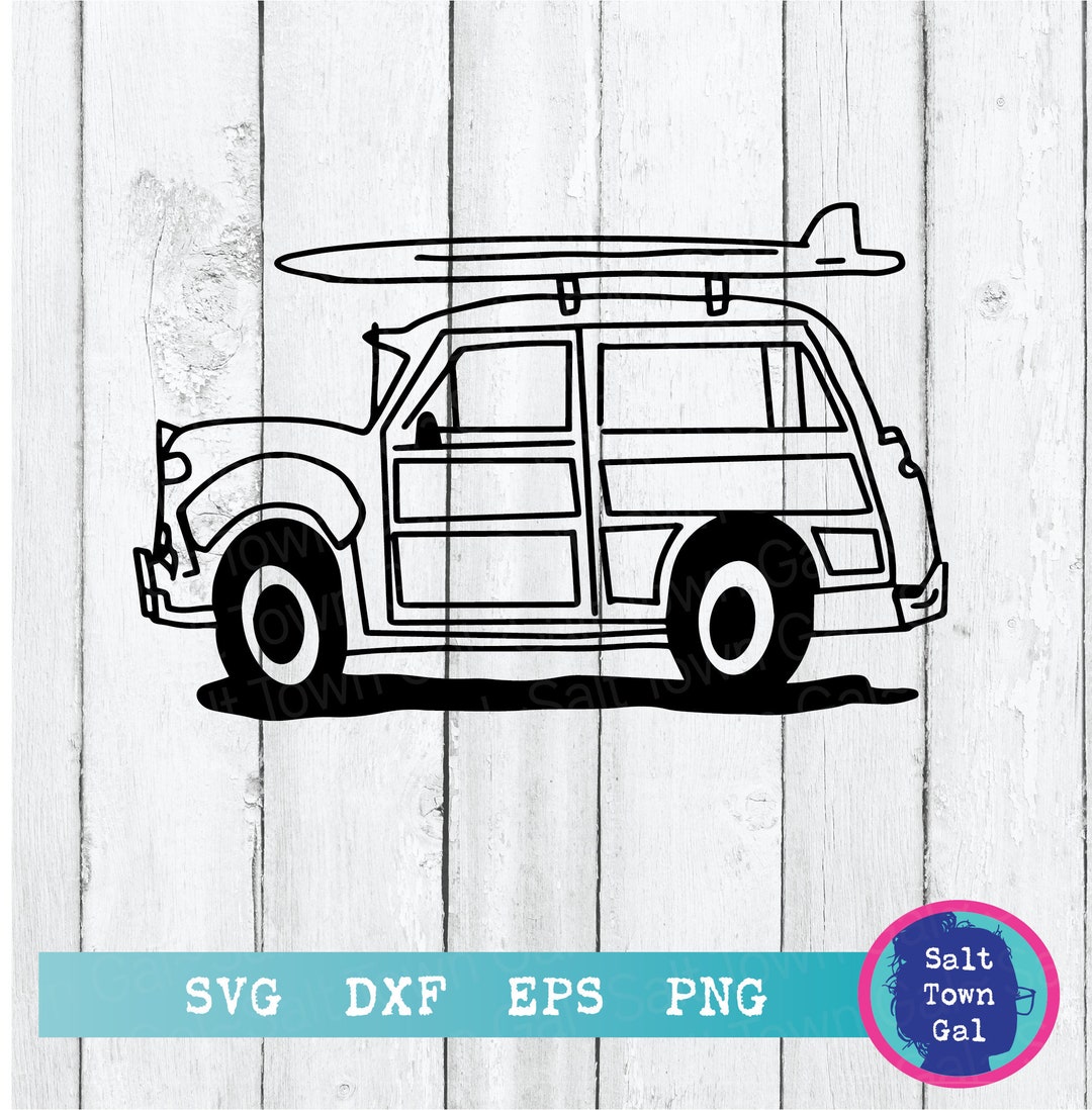 Woodie Surf Wagon Svg-woodie Wagon Svg-woody Surf Wagon Svg-surfer Car ...