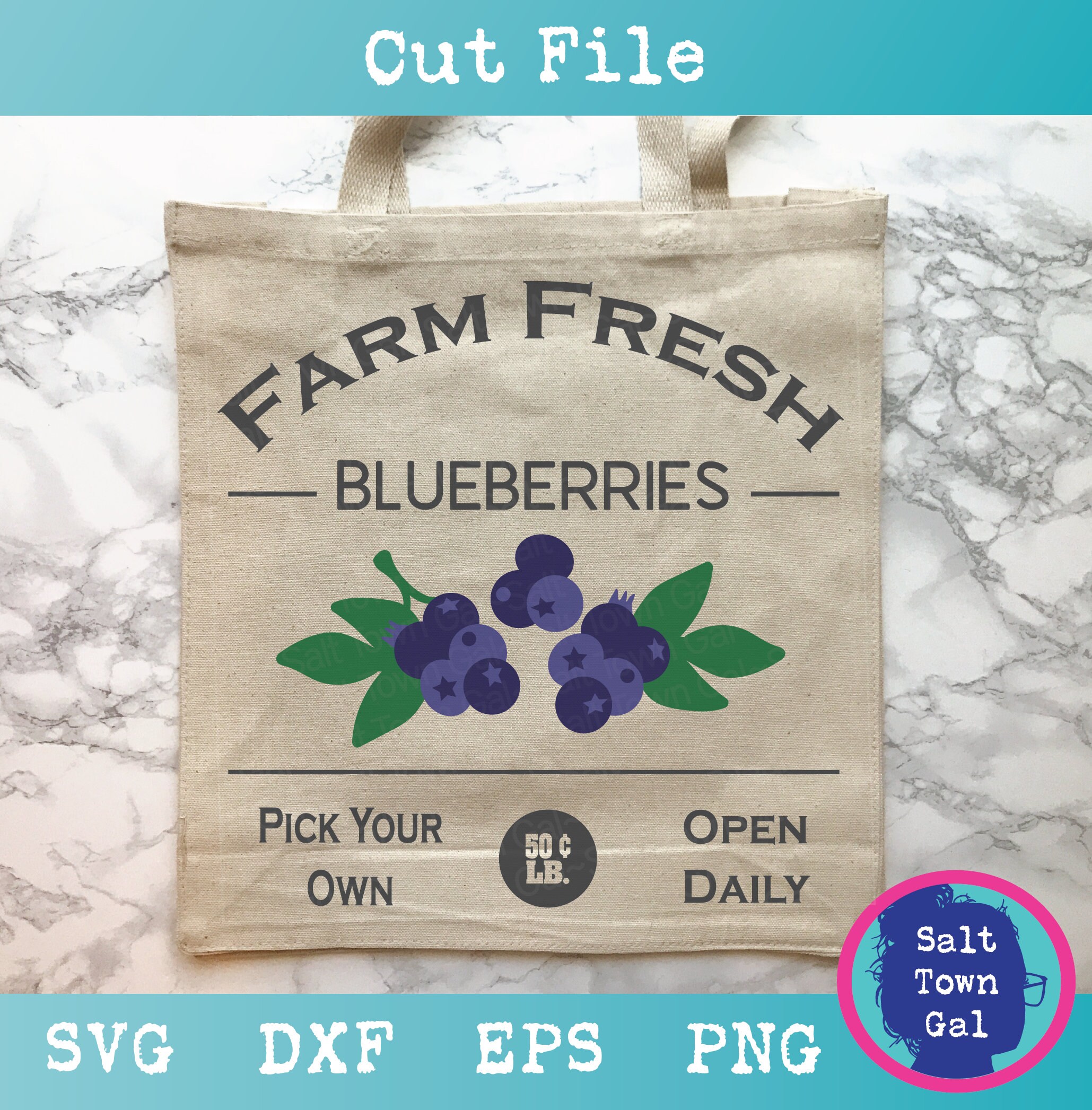 Farm Fresh Blueberries Svg-blueberry Sign Svg-pick Your Own | Etsy