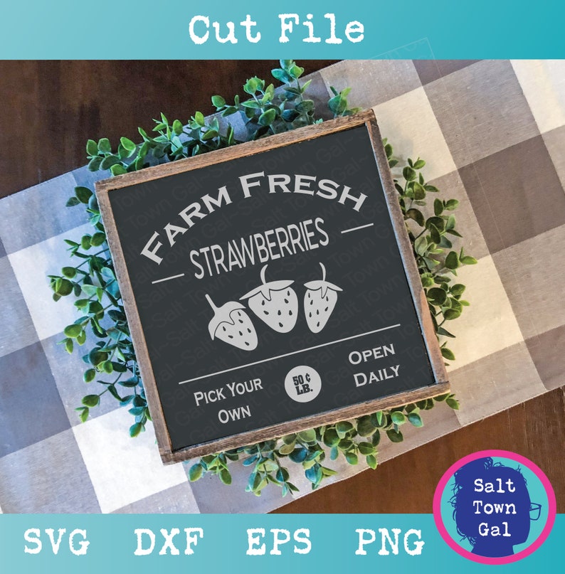Farm Fresh Strawberries Svg-Strawberry Sign Svg-Pick Your Own | Etsy