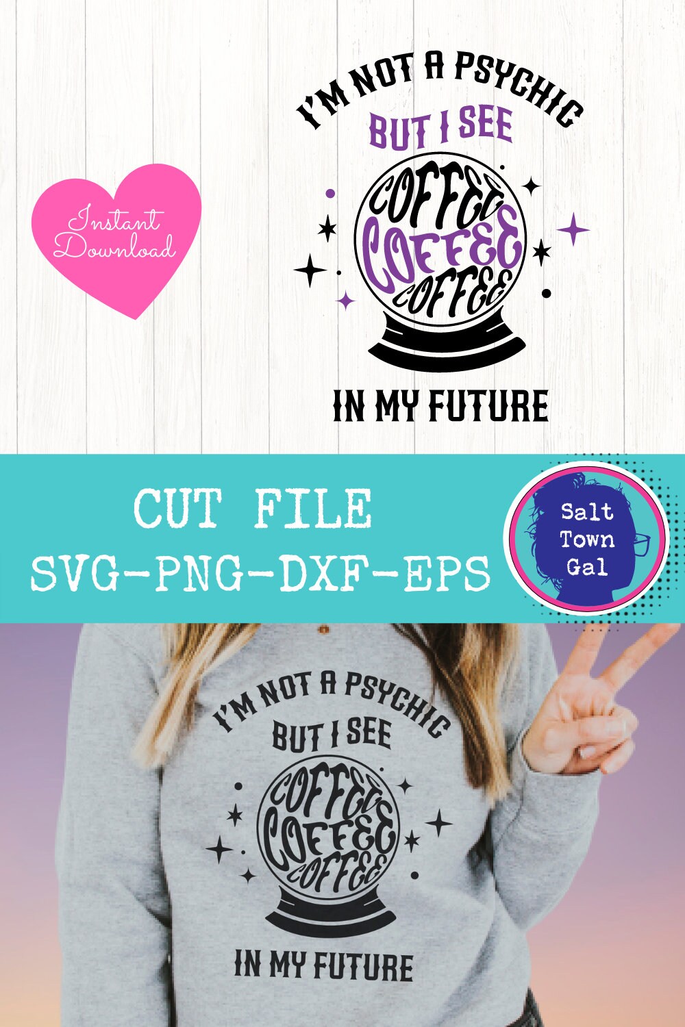 I'm Not A Psychic Svg-fortune Teller Png-crystal Ball - Etsy