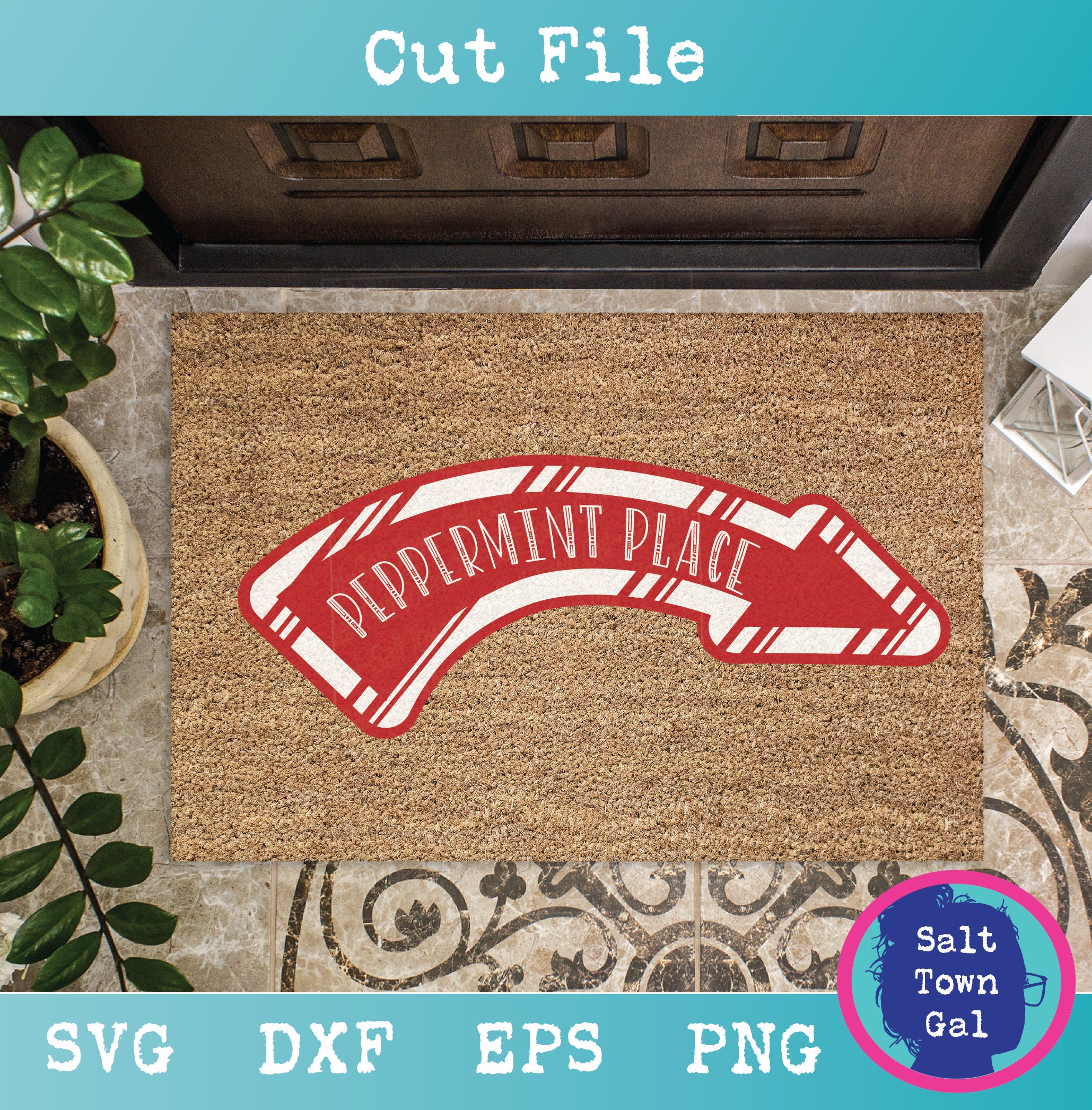 Peppermint Place Svg-peppermint Sign Svg-christmas Sign | Etsy