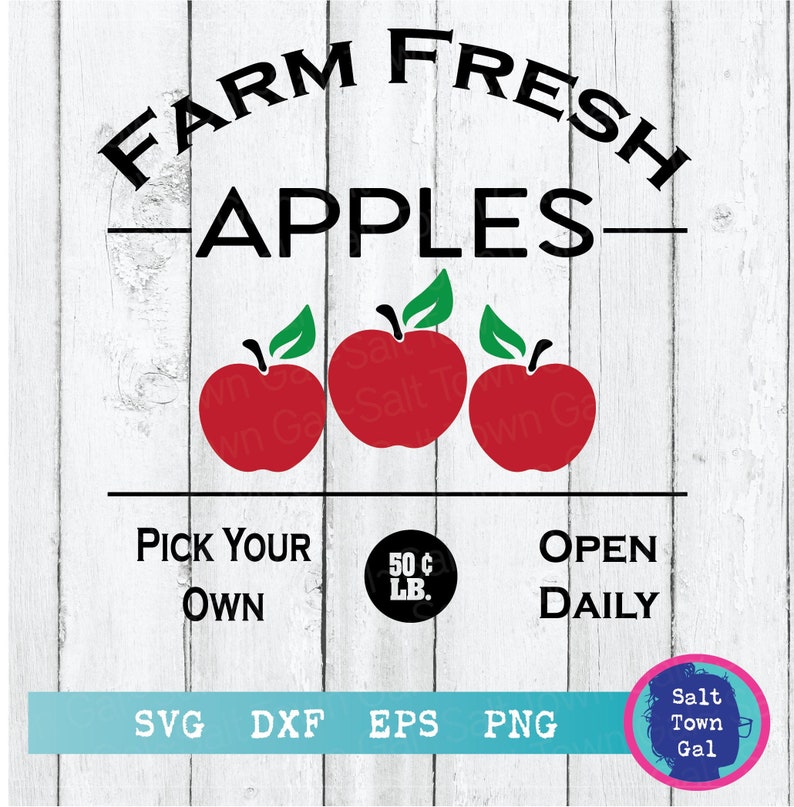 Farm Fresh Apples Svg-apple Sign Svg-pick Your Own Svg-farm - Etsy Canada