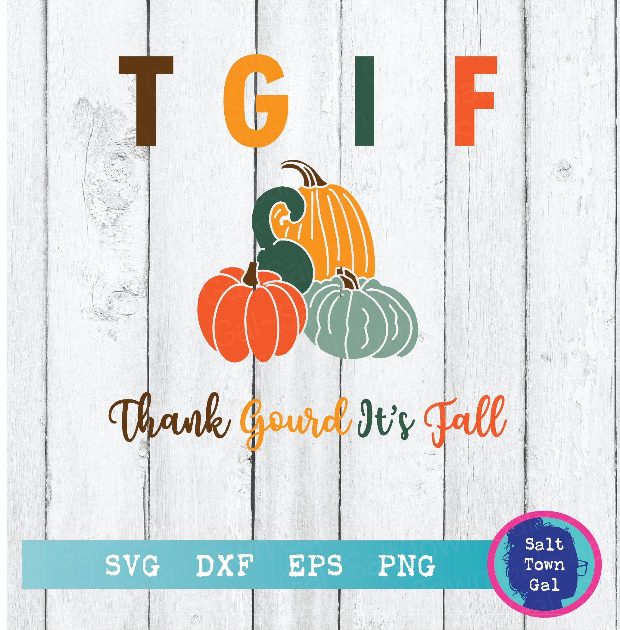 TGIF Svg-thank Gourd It's Fall Svg-tgif Fall Svg-thank - Etsy Canada