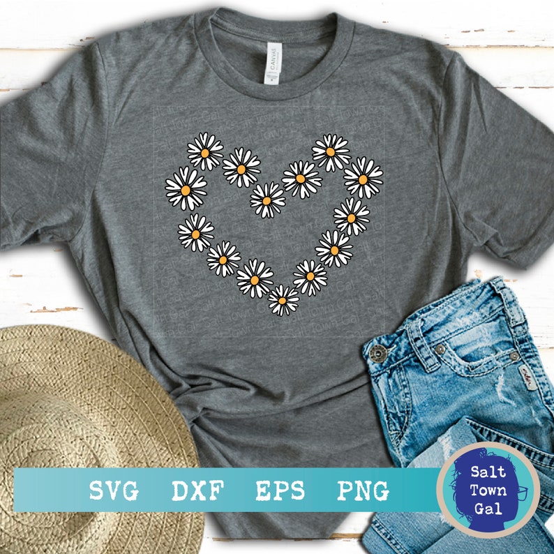 Daisy Svg-daisy Heart Svg-love Daisy-daisy Flower Svg-daisies - Etsy