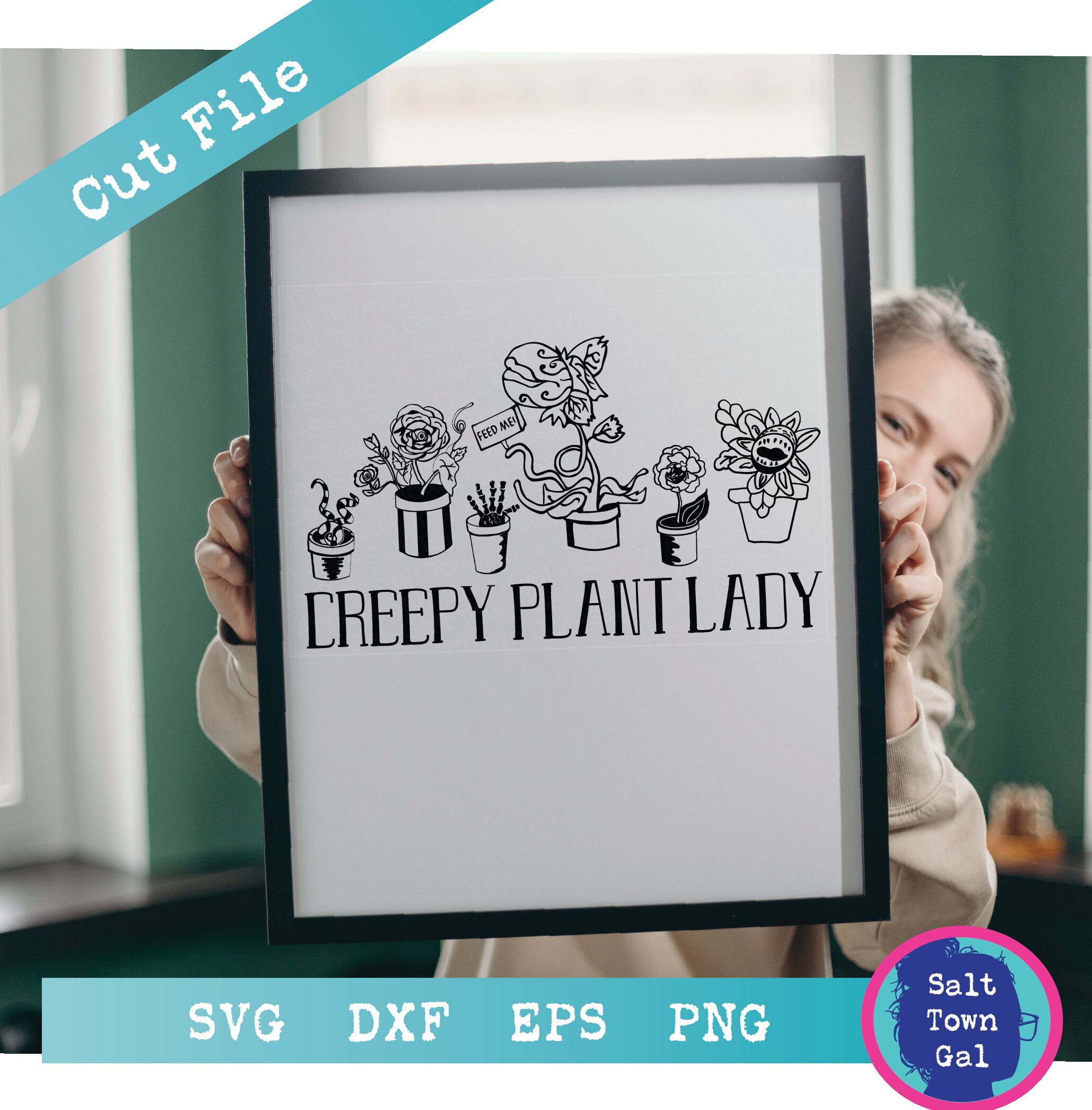 Plant Svg File-plant Lady Svg-creepy Svg-house Plant | Etsy