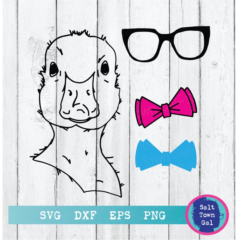 Duck Svg-duckling Svg-duck With Glasses Png-duck With - Etsy
