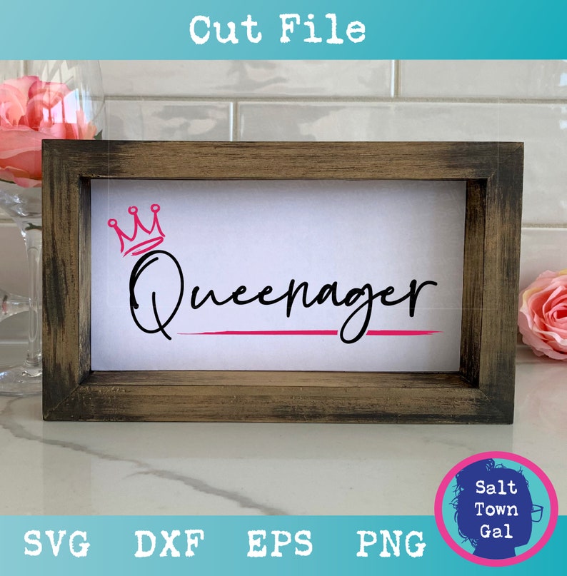 Queenager Svg-queen With Crown Svg File-senior Shirt - Etsy