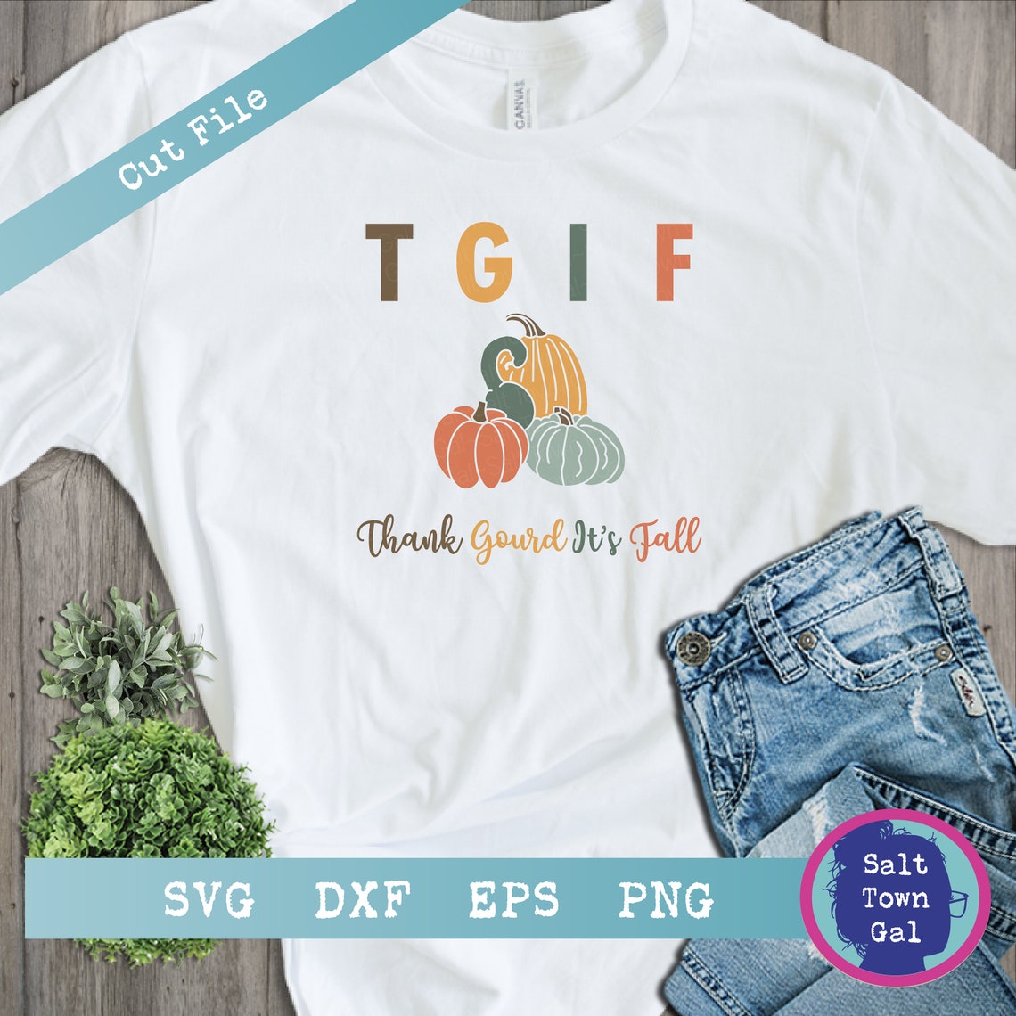 TGIF Svg-thank Gourd It's Fall Svg-tgif Fall Svg-thank - Etsy Canada
