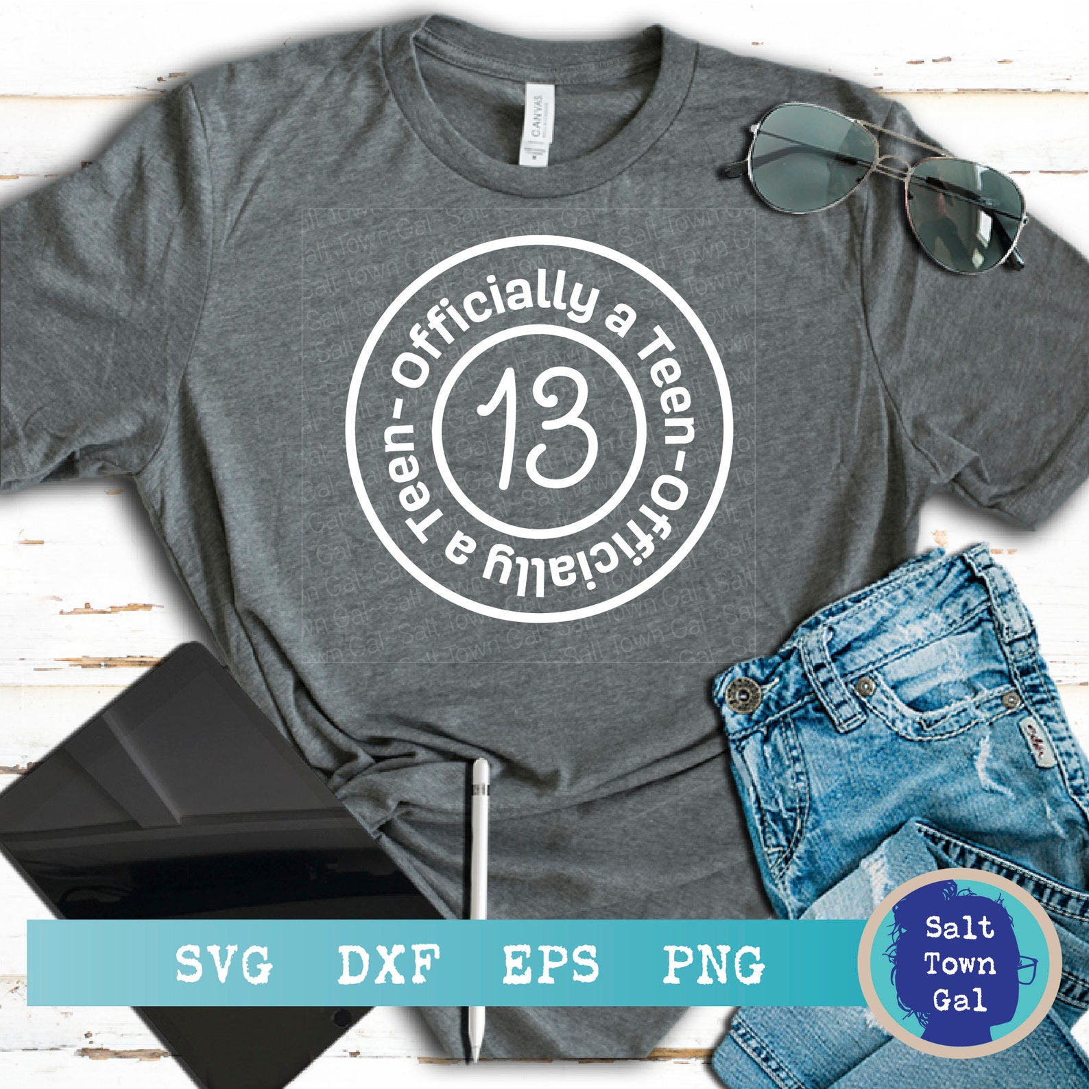 Officially a Teen Svg-teen Cut File-thirteen Svg-teen Birthday | Etsy