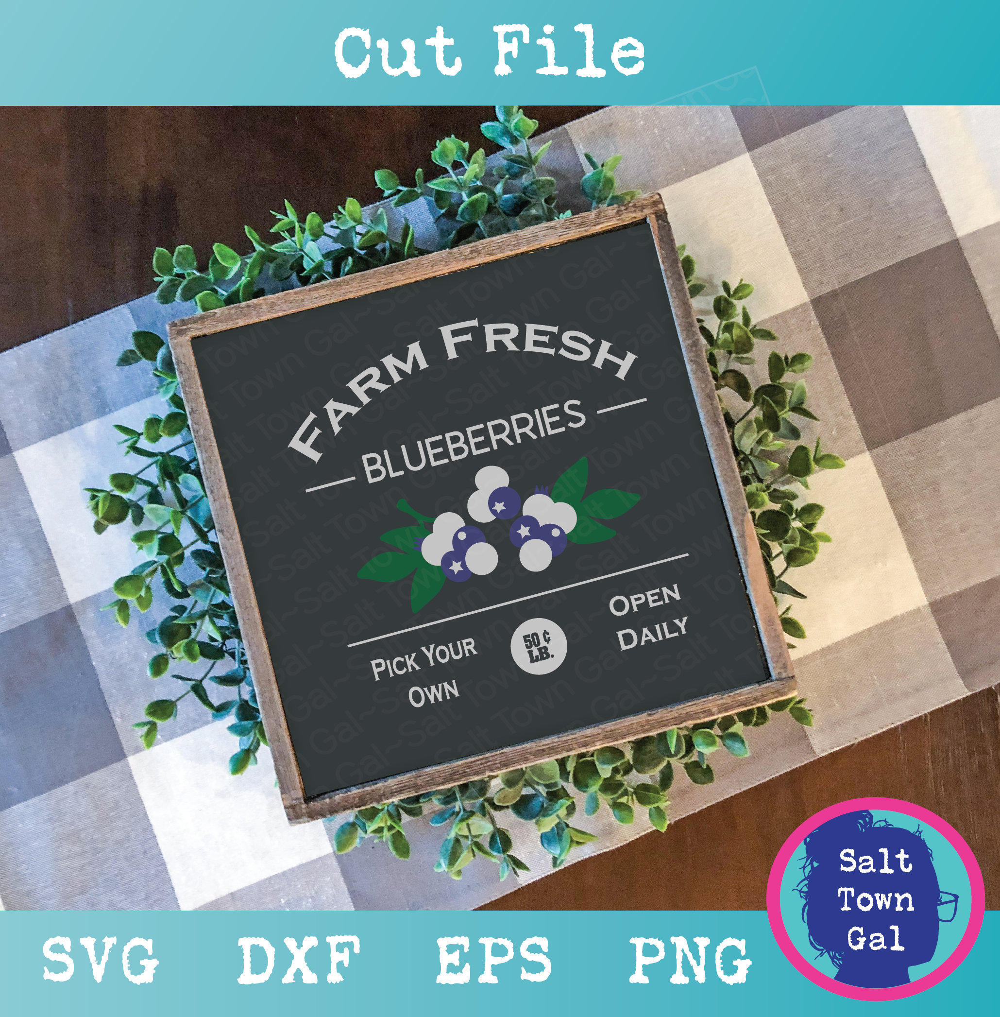 Farm Fresh Blueberries Svg-blueberry Sign Svg-pick Your Own | Etsy