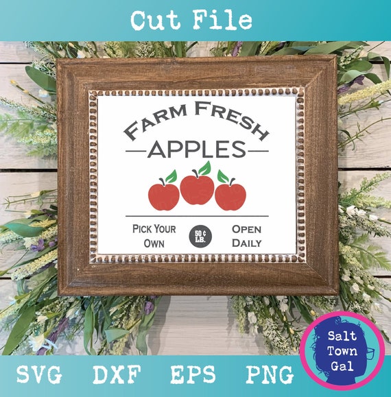 Farm Fresh Apples Svg-apple Sign Svg-pick Your Own Svg-farm - Etsy Canada
