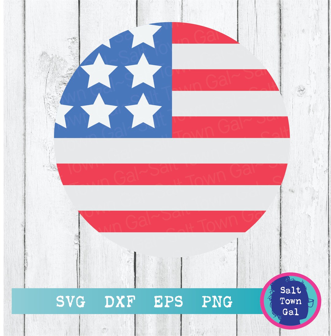 US Flag Svg-circle Us Flag Svg-american Flag Svg-4th of July - Etsy