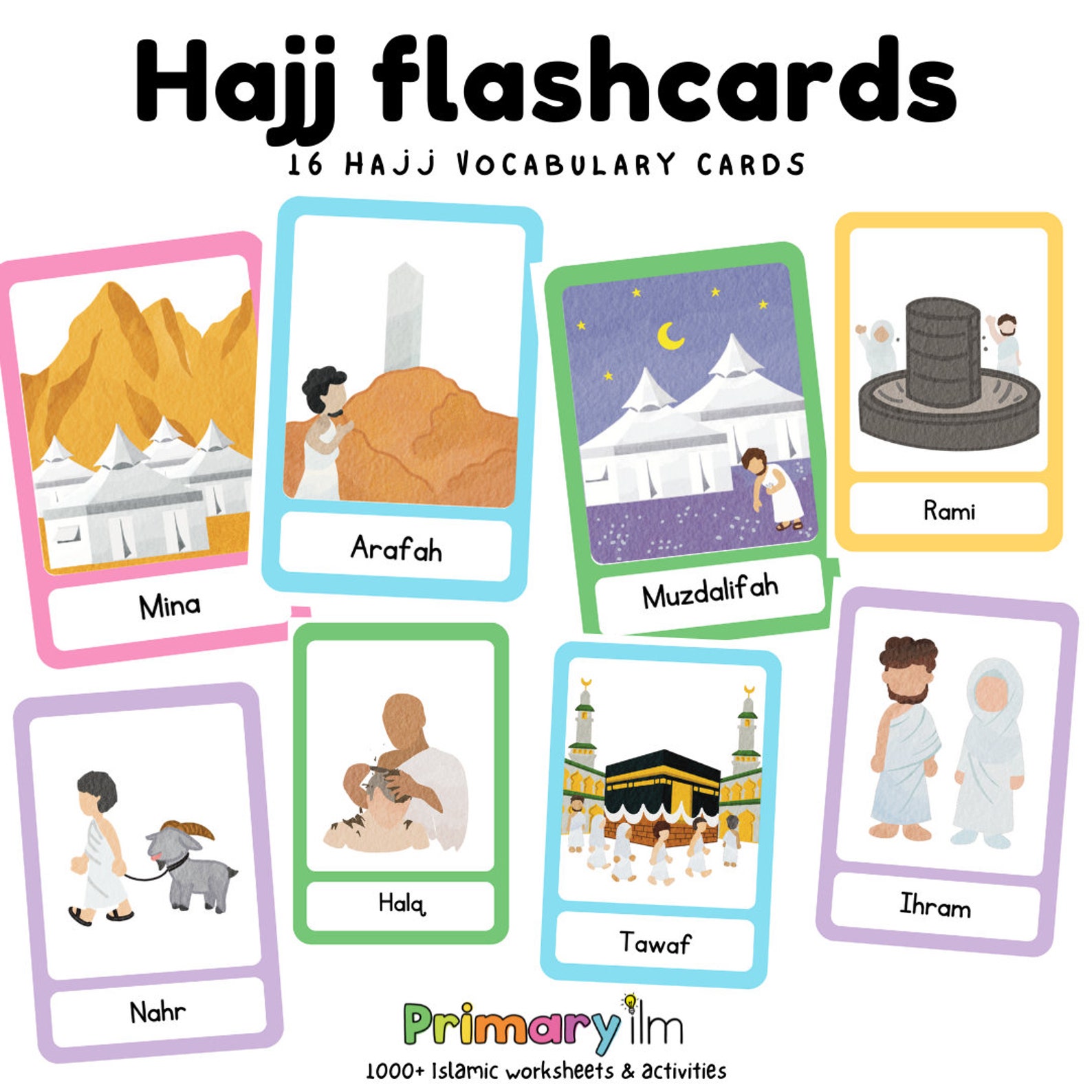 Hajj Flashcards | Hajj Booklet - Etsy