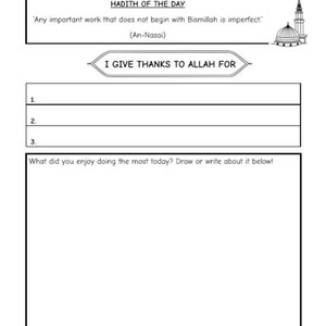 Islamic Journal for Children Hadith and Reflection for Kids Daily Islam ...