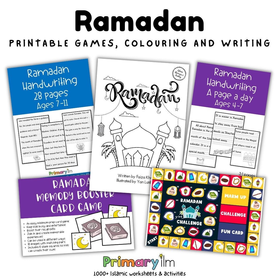 Ramadan Activities | Ramadan Colouring | Ramadan Writing | Ramadan Game ...