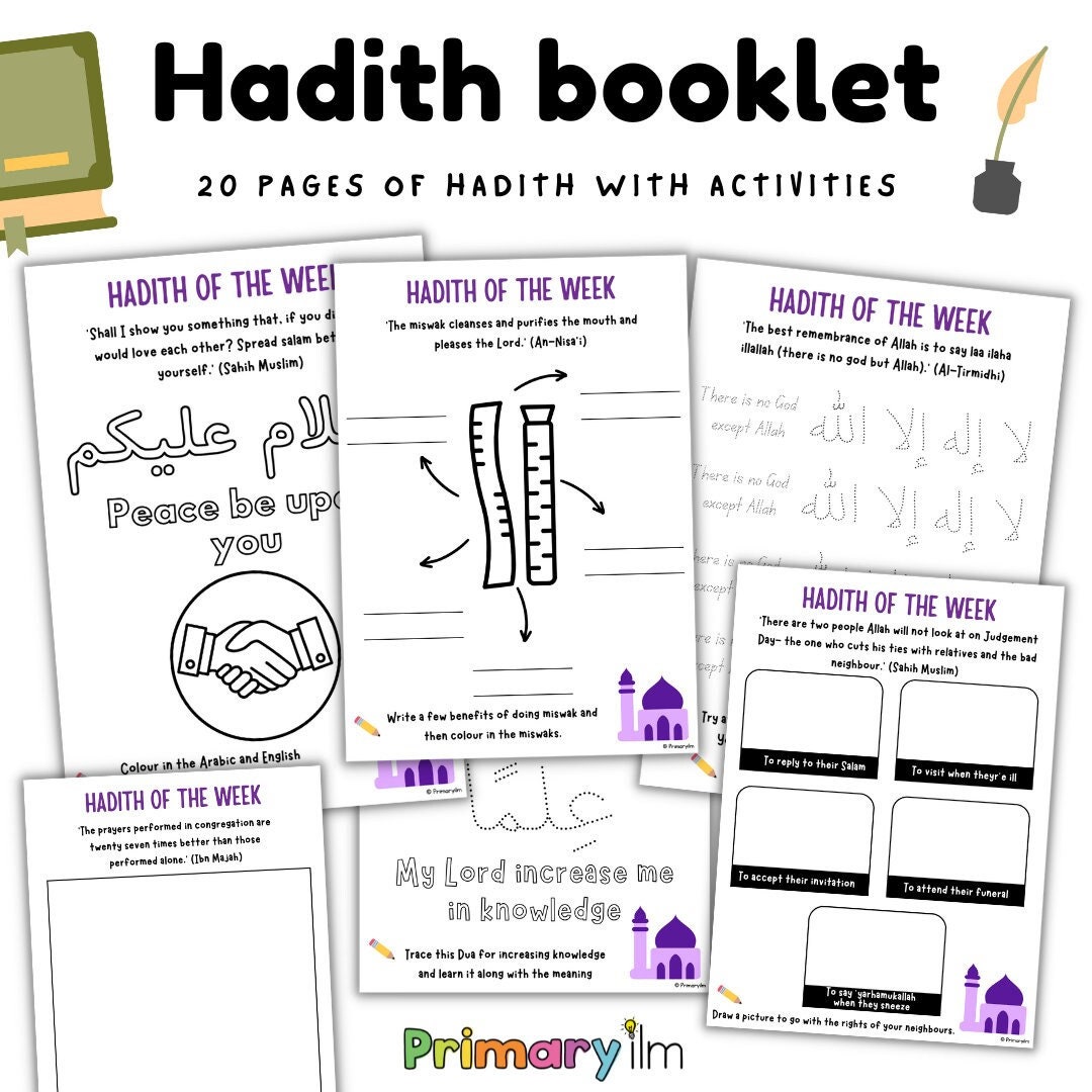 Hadith for Kids Hadith Activities Hadith Booklet - Etsy