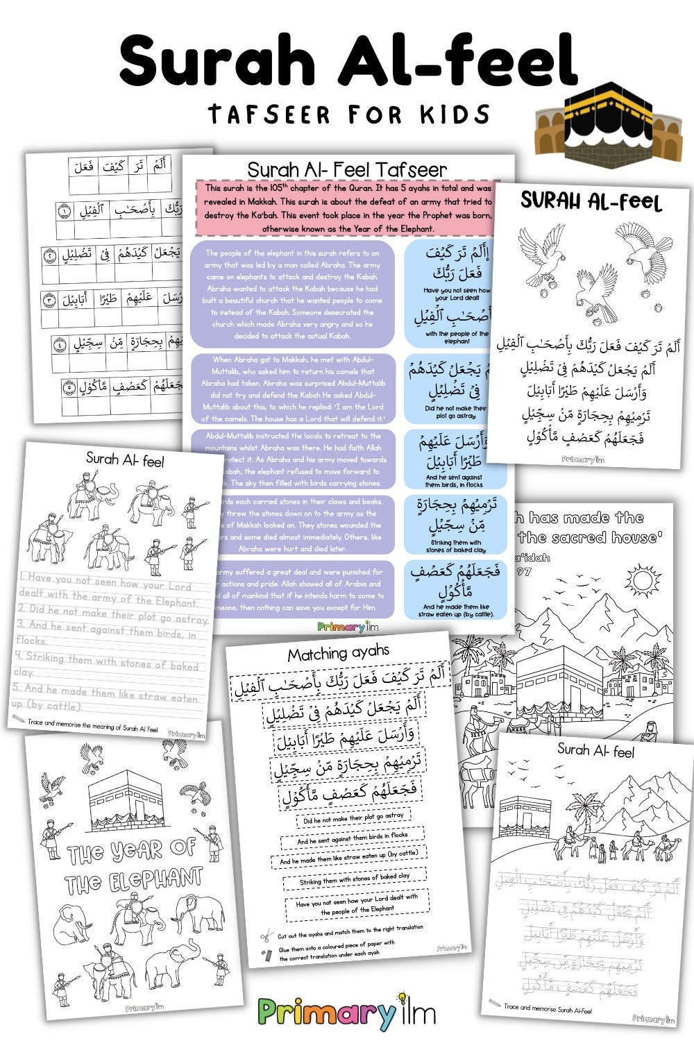 Surah Al-feel Tafseer for Kids - Etsy