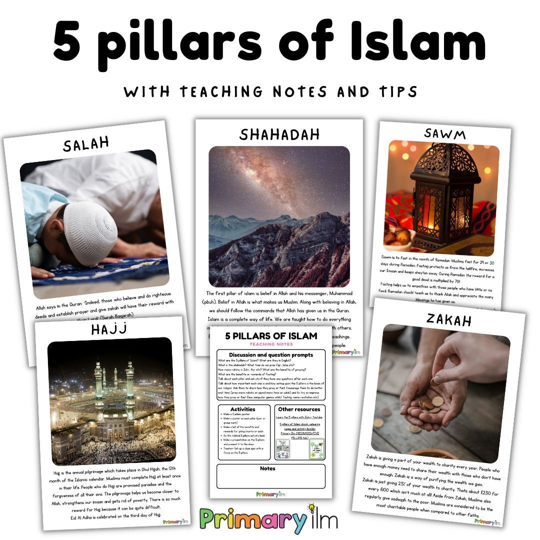 5 Pillars of Islam | Five Pillars Activity Book | Five Pillars for Kids ...