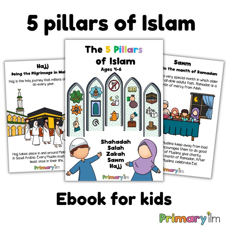 5 Pillars of Islam | Five Pillars Activity Book | Five Pillars for Kids ...