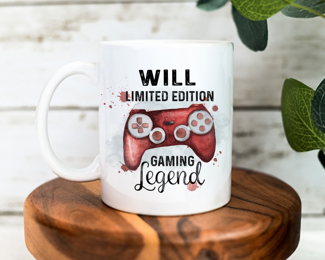 Personalised Gamer Mug, Hand Controller, Video Game Theme. - Etsy