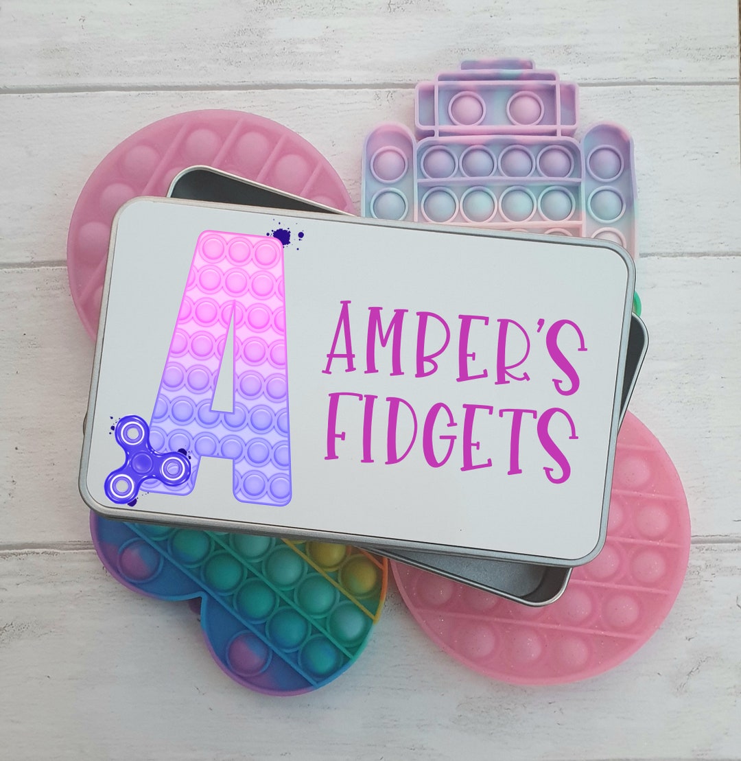 Personalised Fidget Storage Tin. Metal Storage Tin. - Etsy