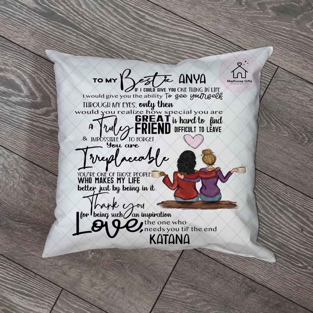 Personalised Best Friend Cushion, Gifts for Her, Friends Birthday. - Etsy