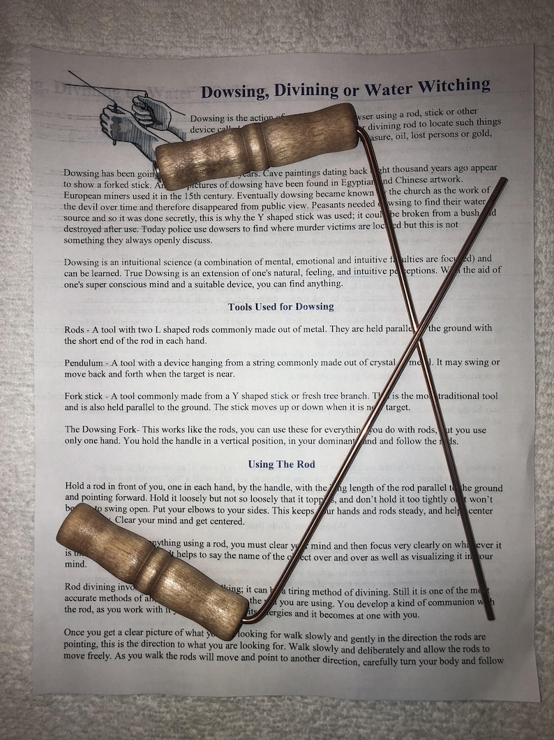 Wooden Handled Dowsing Rods Made in Cassadaga Florida - Etsy