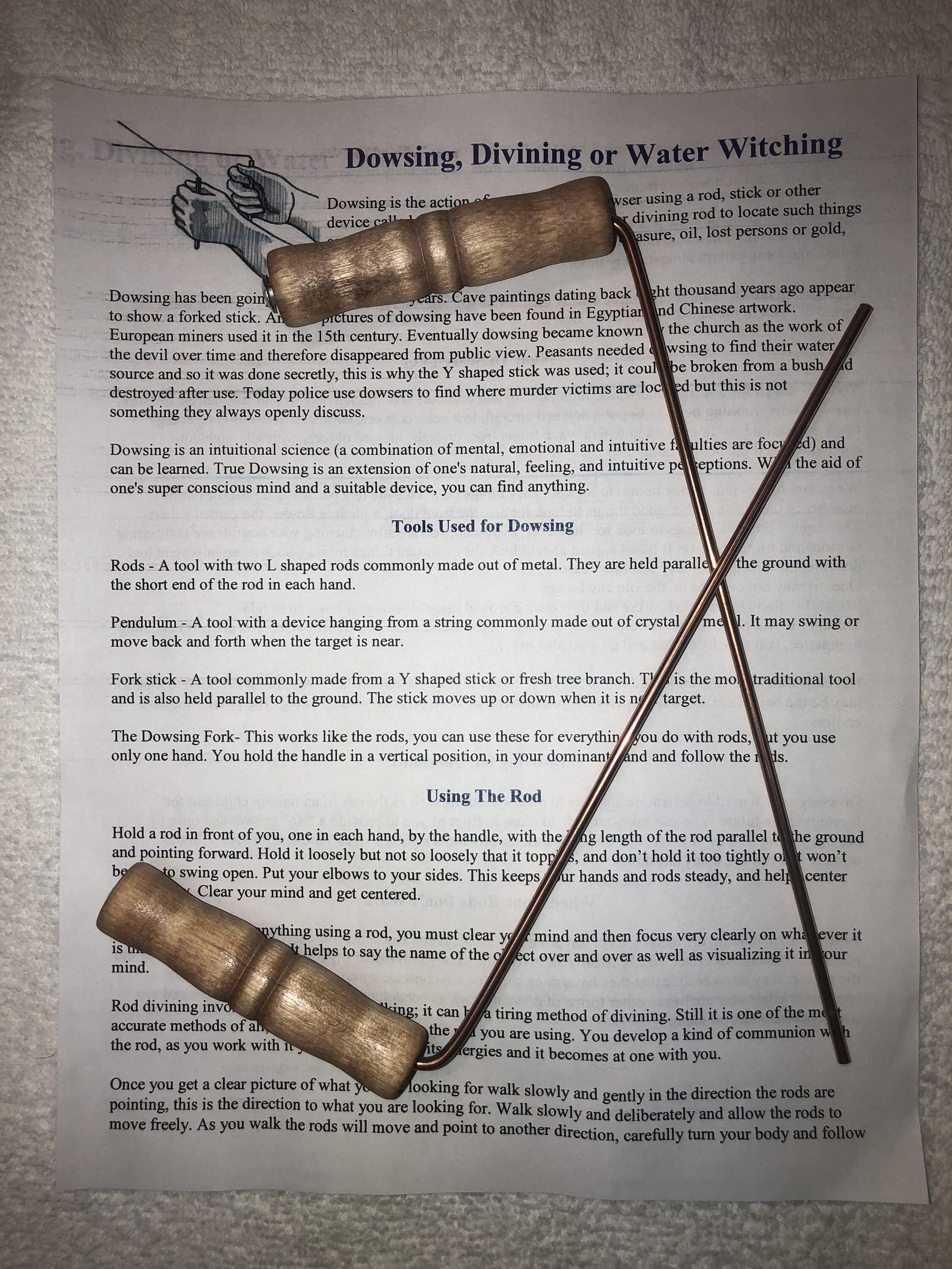 Wooden Handled Dowsing Rods Made in Cassadaga Florida - Etsy