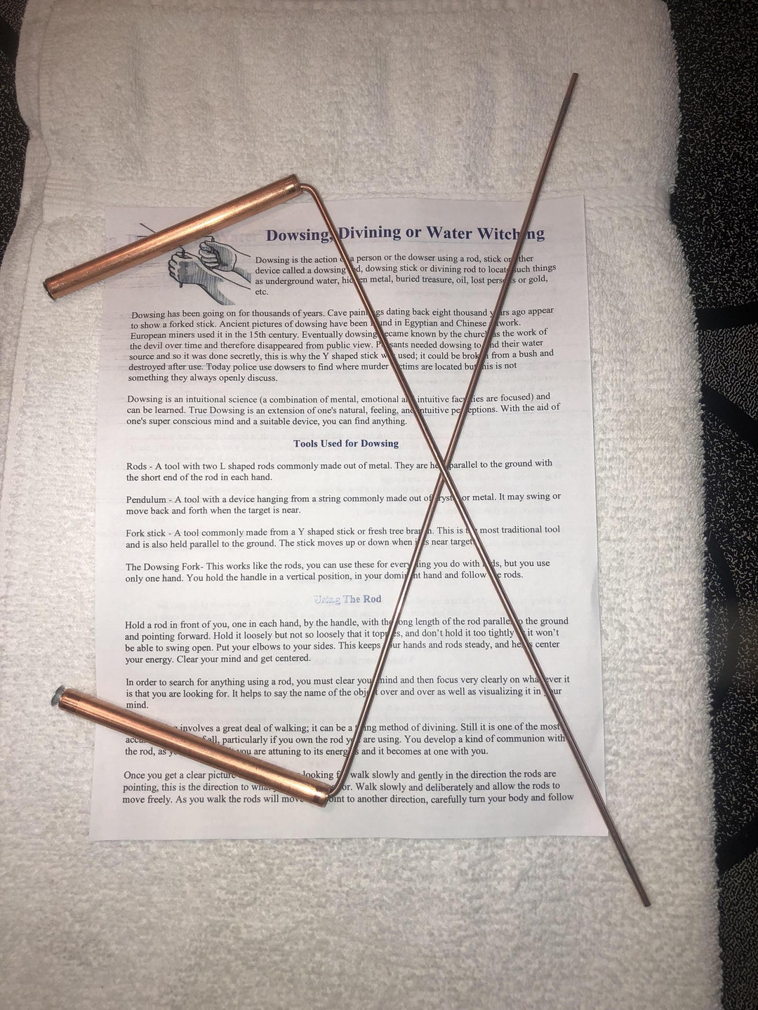 Large Copper Handled Dowsing Rods Made in Cassadaga Florida - Etsy