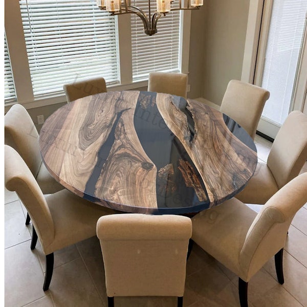 Live Edge Round Dining Table - Etsy