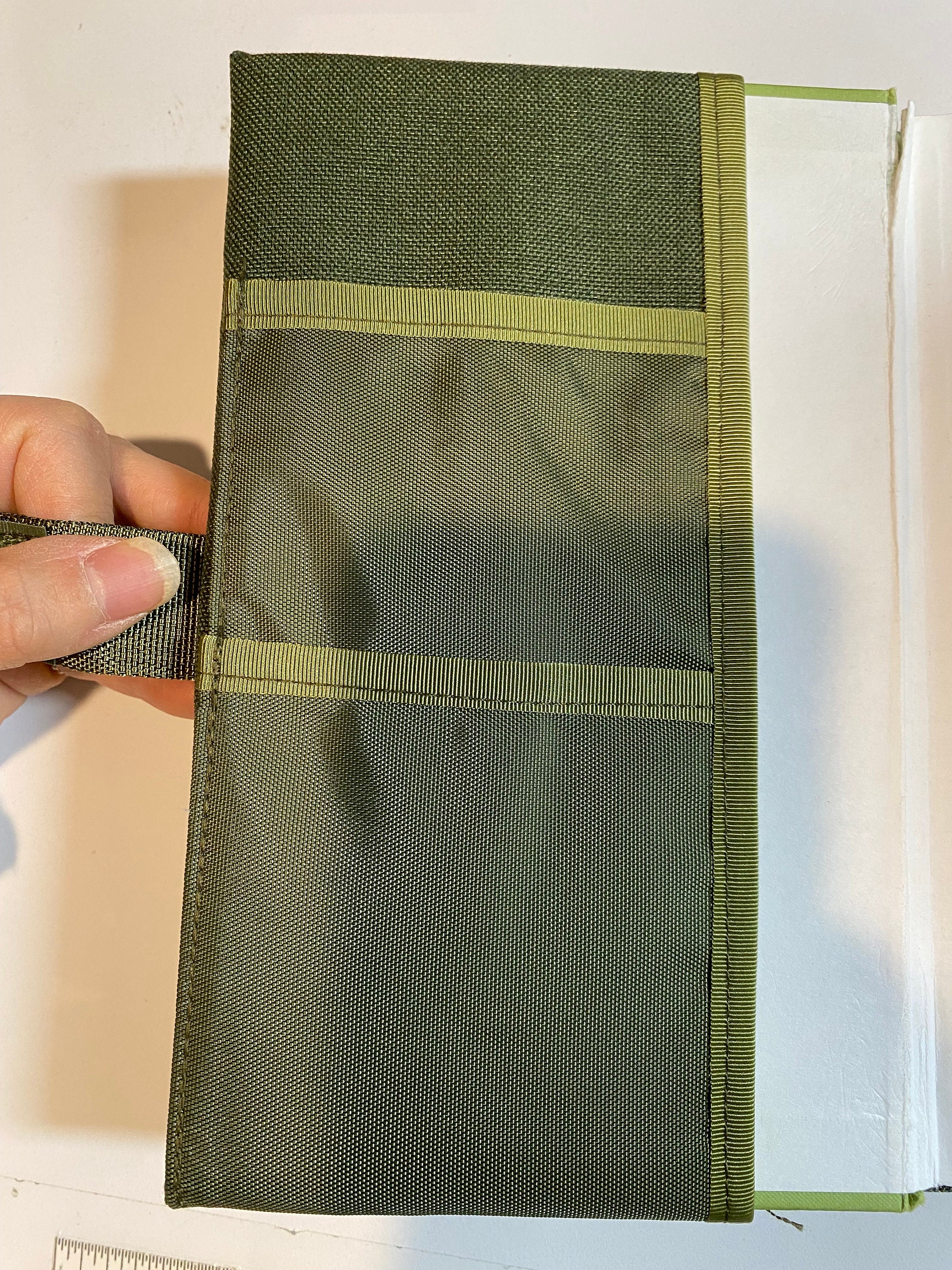 Handmade Military Book Cover: Waterproof Nylon, Fits 5.5x8" Green ...